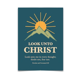 2025 LDS Youth Theme Look Unto Christ Printable Poster, Digital ...
