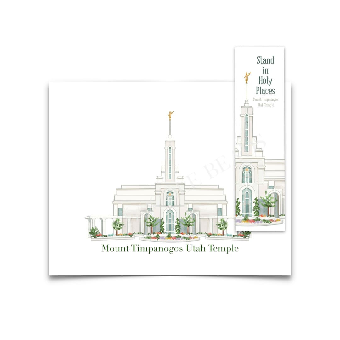 Mount Timpanogos Utah Temple Mt Timp Watercolor Wall Art Print, 5x7 ...