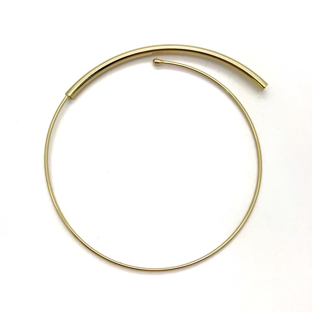 Silver or Gold Bangle Charm Bracelet, Wire Bracelet, Perfect for ...