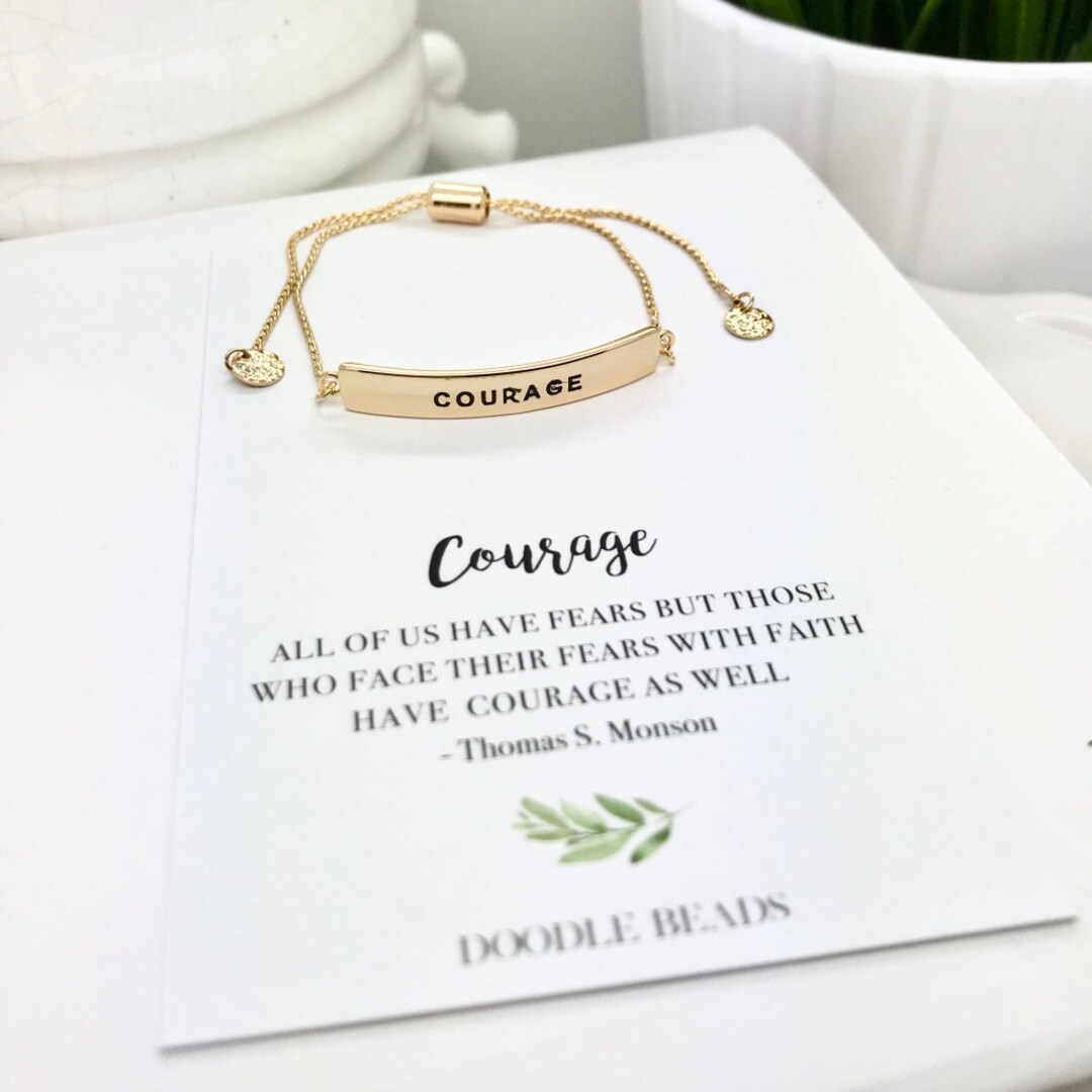 Courage Bracelet, Have Courage, Strong Women Jewelry, Be Brave Gift ...