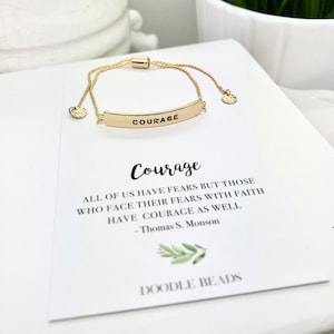 Inspirational Bracelet, Courage Bracelet for Women, Best Friend Gift ...