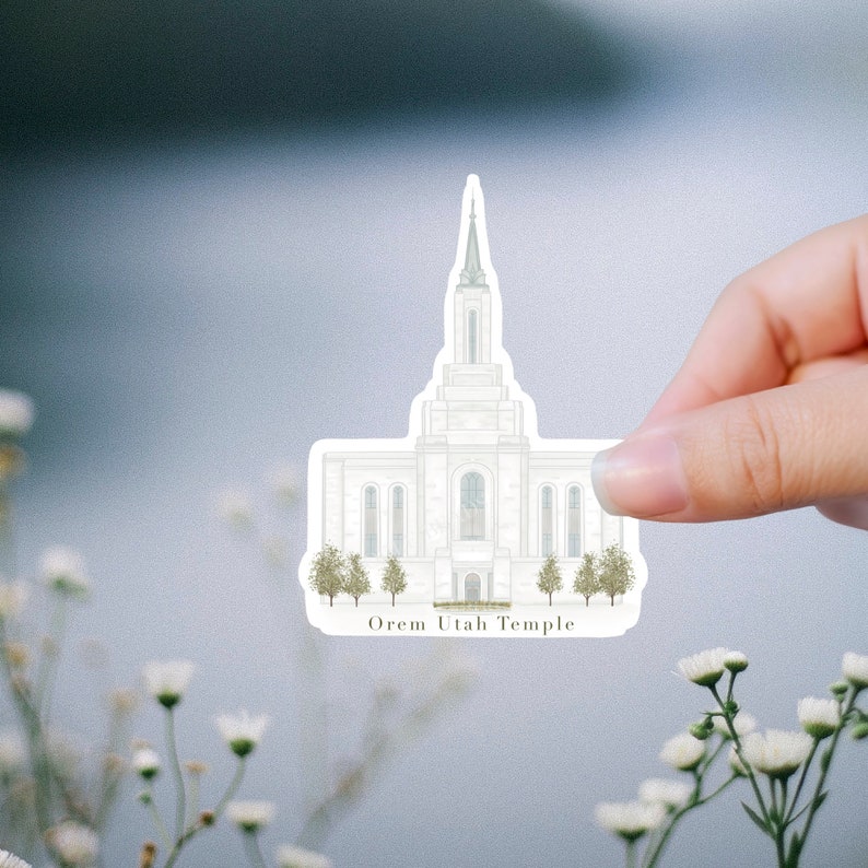 Orem Temple Sticker, Orem Utah LDS Temple, LDS Stickers, Waterproof ...