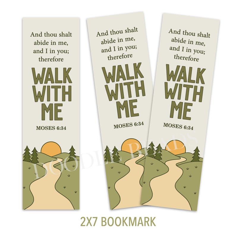 Walk With Me 2026 LDS Youth Theme Printed Bookmark, Tag & 5 X7 Print ...