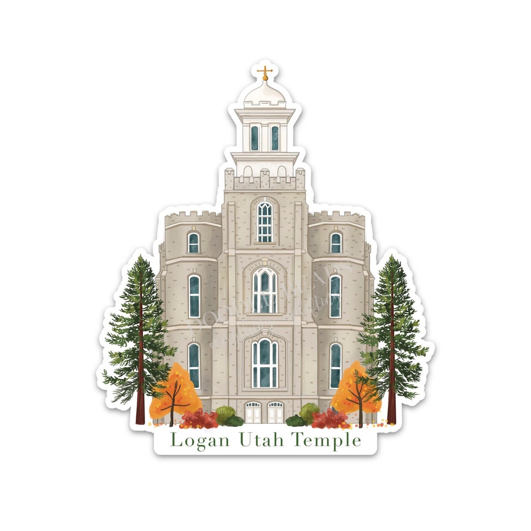 Logan Temple Sticker, Logan Utah LDS Temple, LDS Stickers, Waterproof ...
