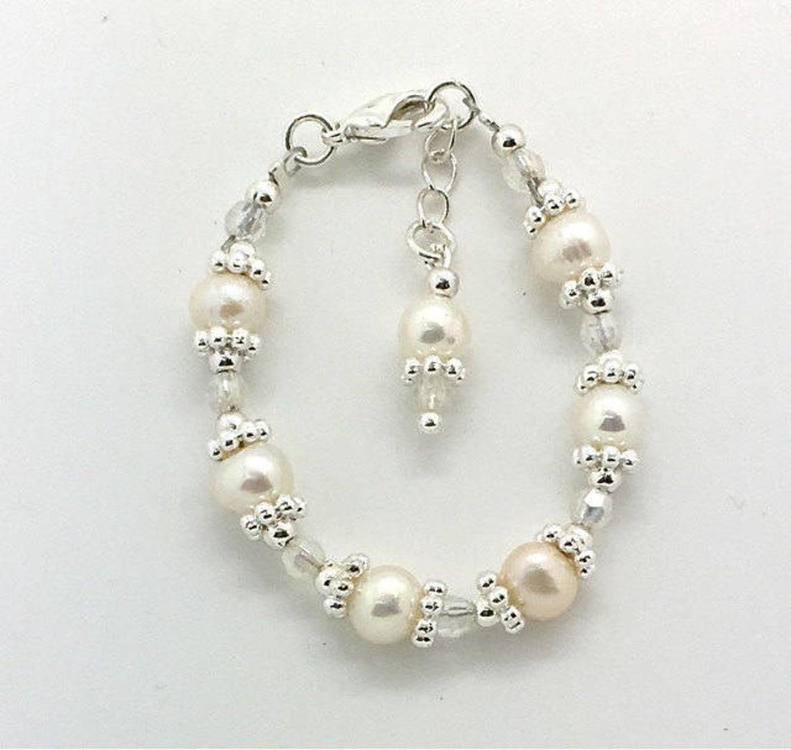Baby Pearl Bracelet Baby Gift for Girl Baby Shower Pearl & - Etsy