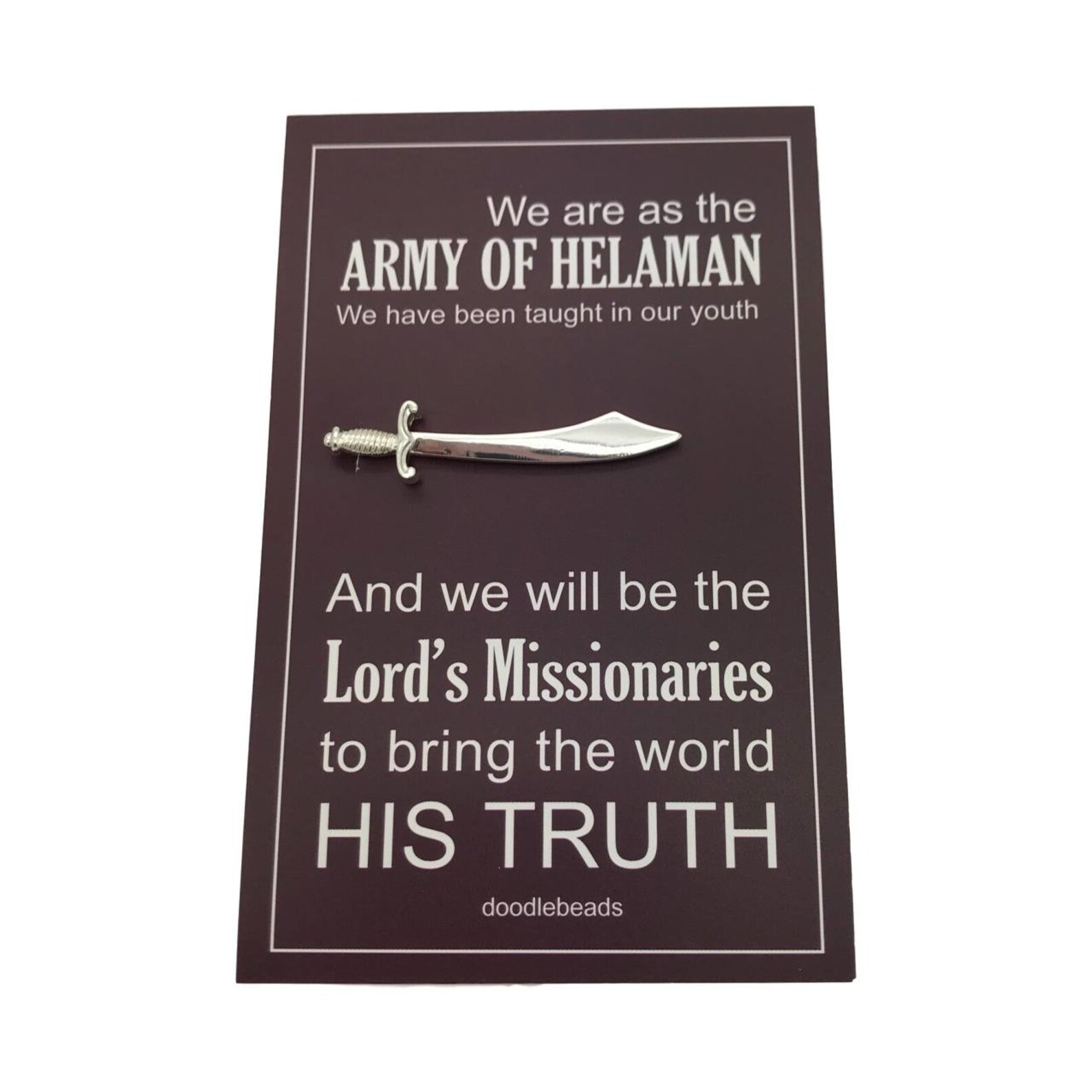 Sword Tie Bar Silver Sword Tie Clip With Card Army of | Etsy