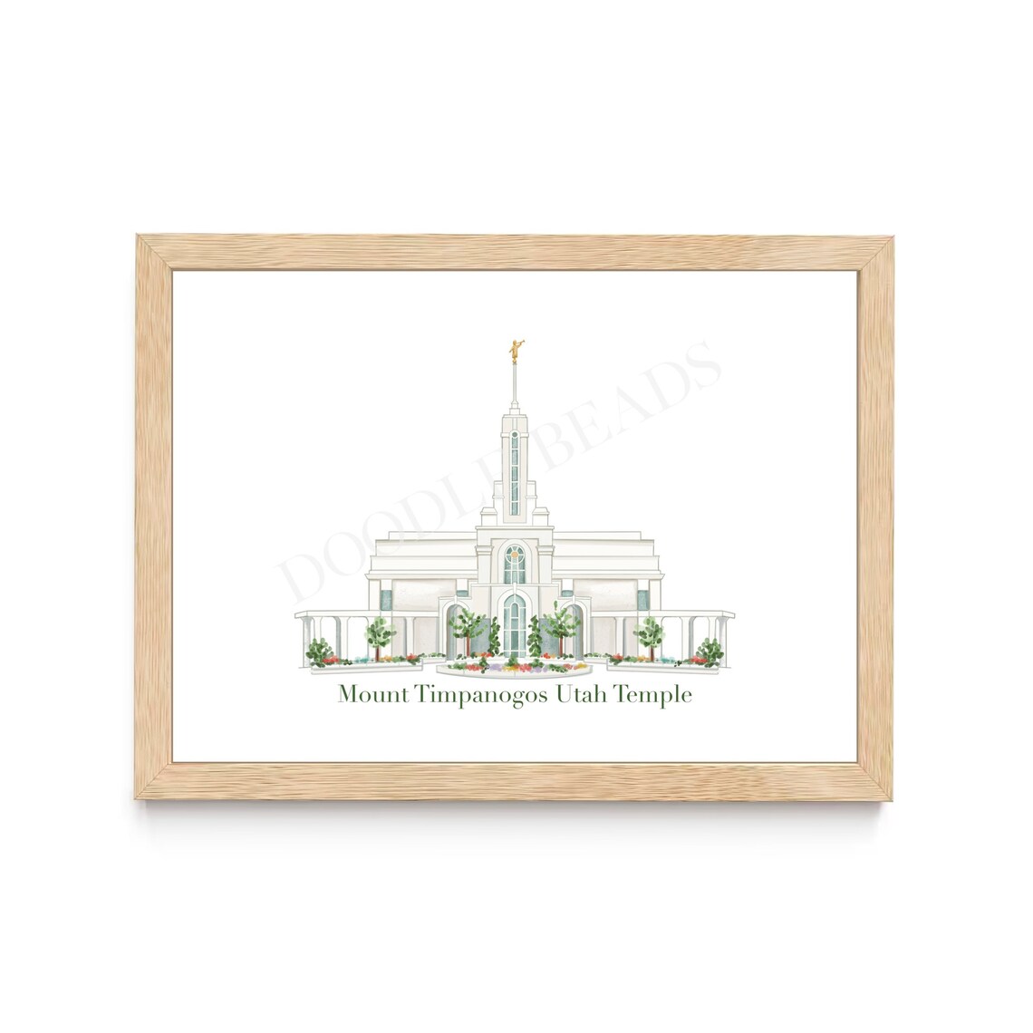 Mount Timpanogos Utah Temple Mt Timp Watercolor Wall Art Print, 5x7 ...