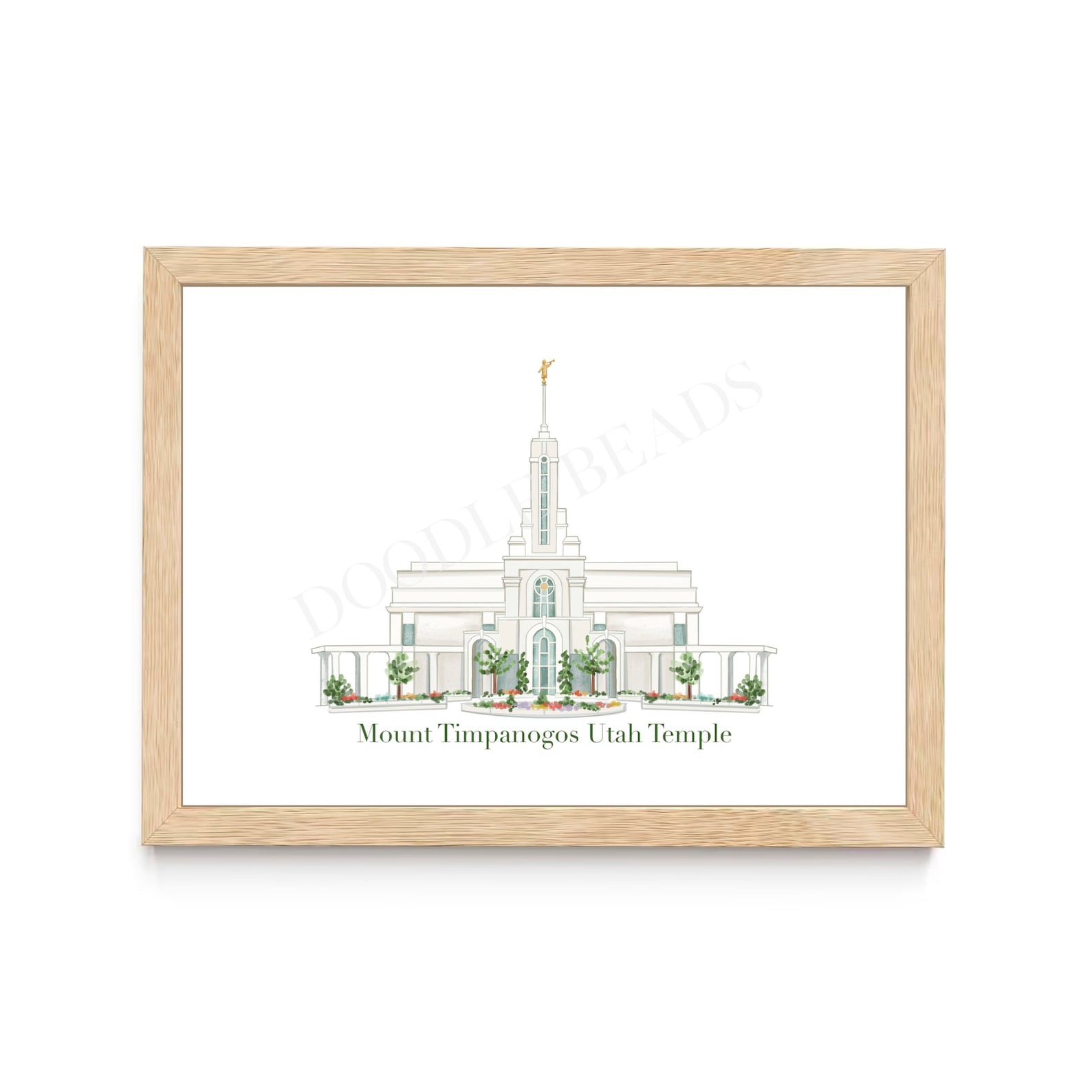 Mount Timpanogos Utah Temple Mt Timp Watercolor Wall Art Print, 5x7 ...
