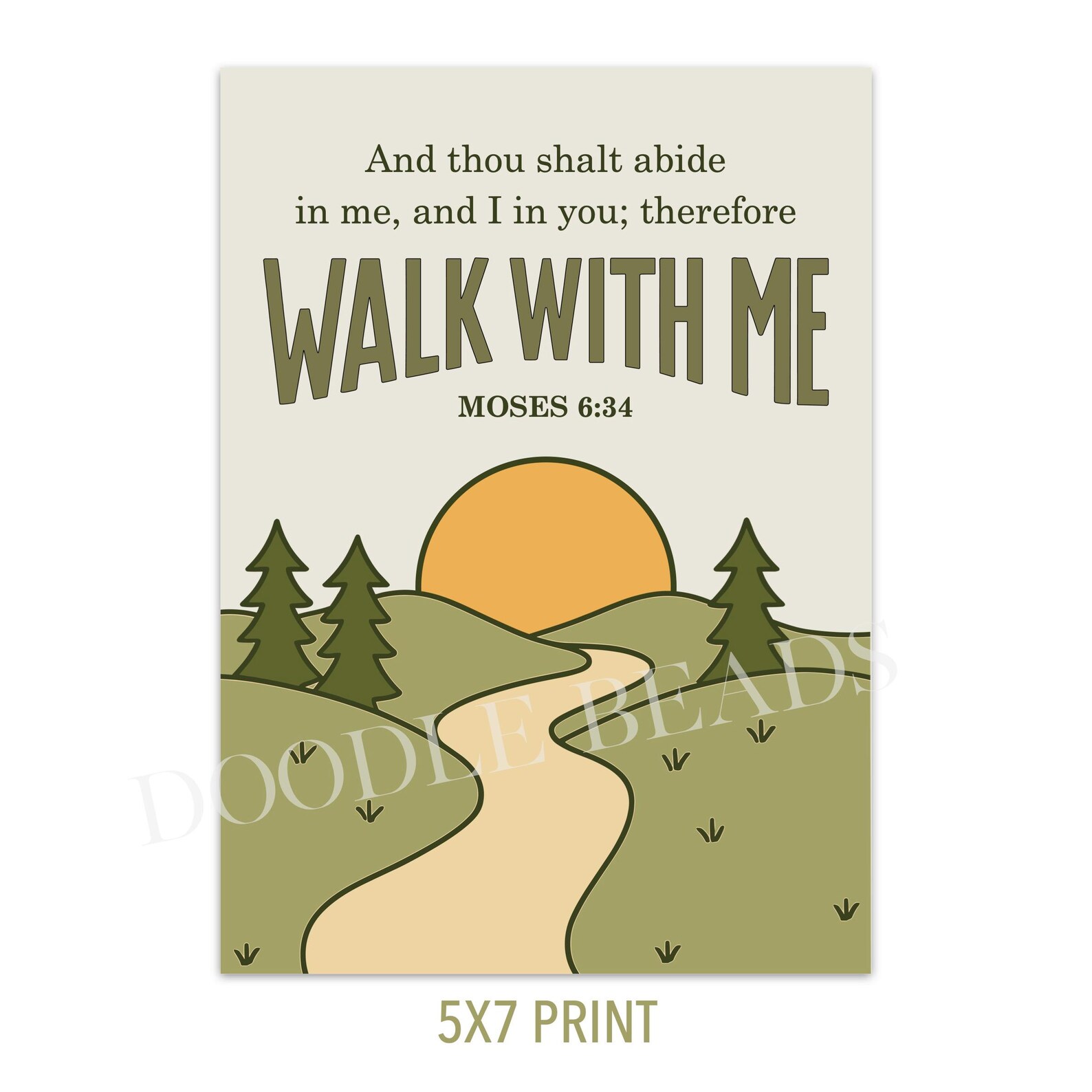 Walk With Me 2026 LDS Youth Theme Printed Bookmark, Tag & 5 X7 Print ...