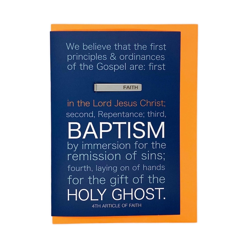 LDS Boy Baptism Gift Baptism Greeting Card With Faith Tie - Etsy