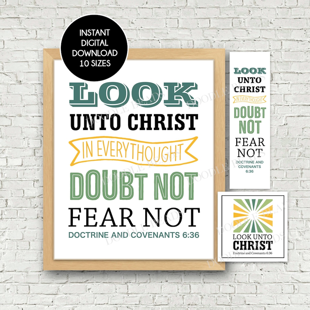 2025 LDS Youth Theme Look Unto Christ Digital Printable Poster ...