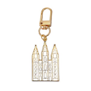 Salt Lake LDS Temple Keychain or Pin, Stand in Holy Places, Church of ...