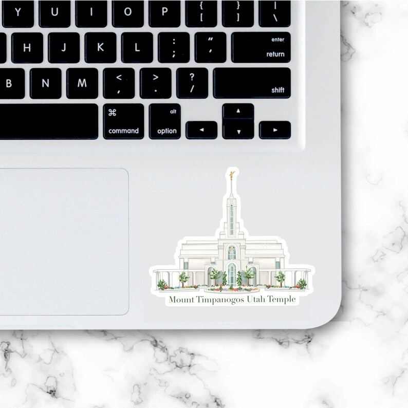 Mount Timpanogos Temple Sticker, Mt. Timp Utah LDS Temple Stickers ...