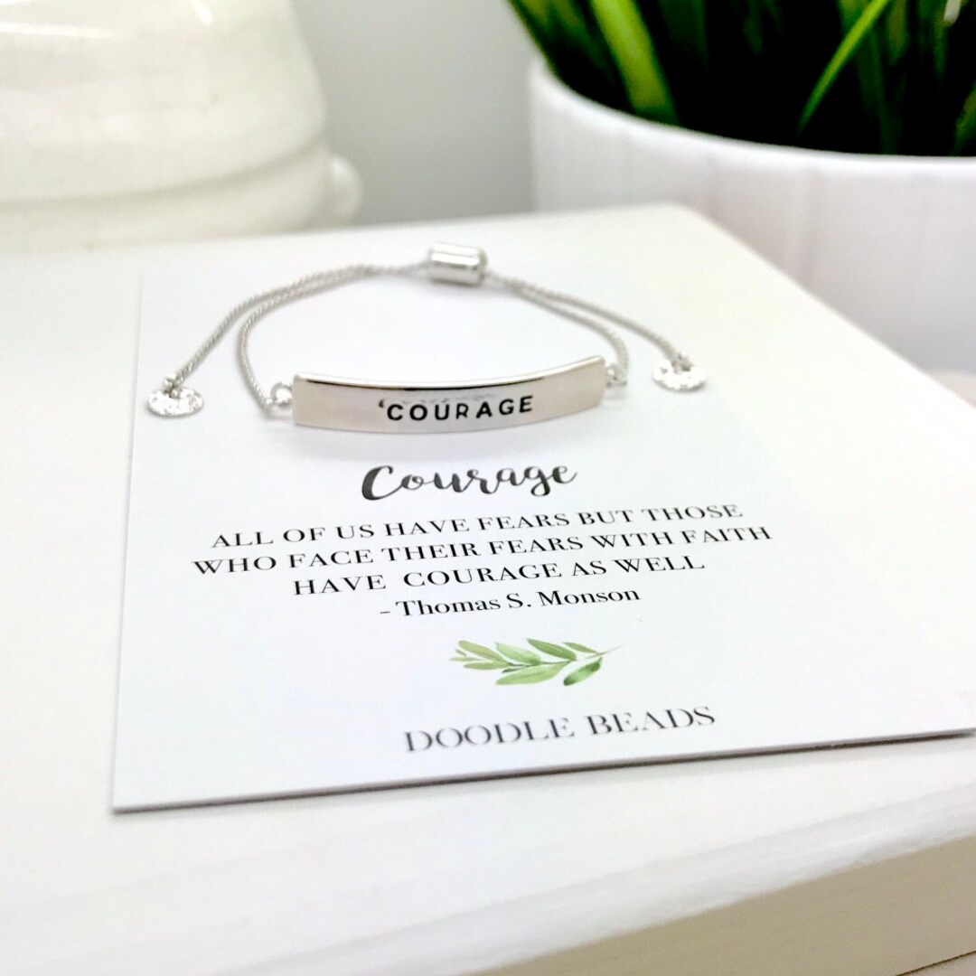 Courage Bracelet, Have Courage, Strong Women Jewelry, Be Brave Gift ...