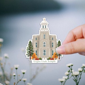Logan Temple Sticker, Logan Utah LDS Temple, LDS Stickers, Waterproof ...