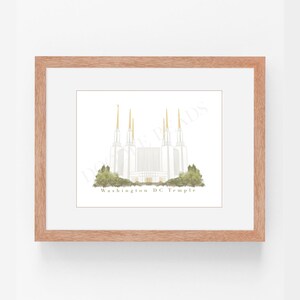 Washington DC Temple Watercolor Wall Art Printable and Bookmarks ...