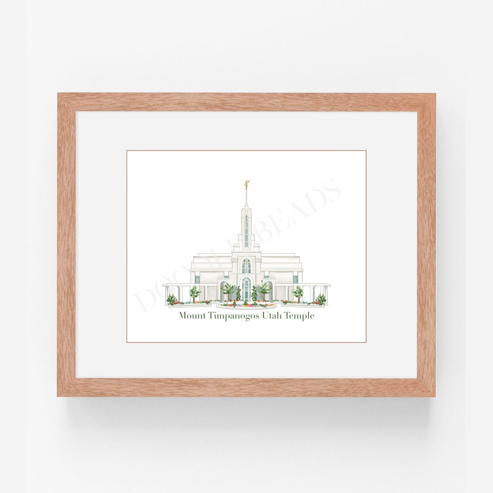 Mount Timpanogos Utah Temple Mt Timp Watercolor Wall Art Print, 5x7 ...