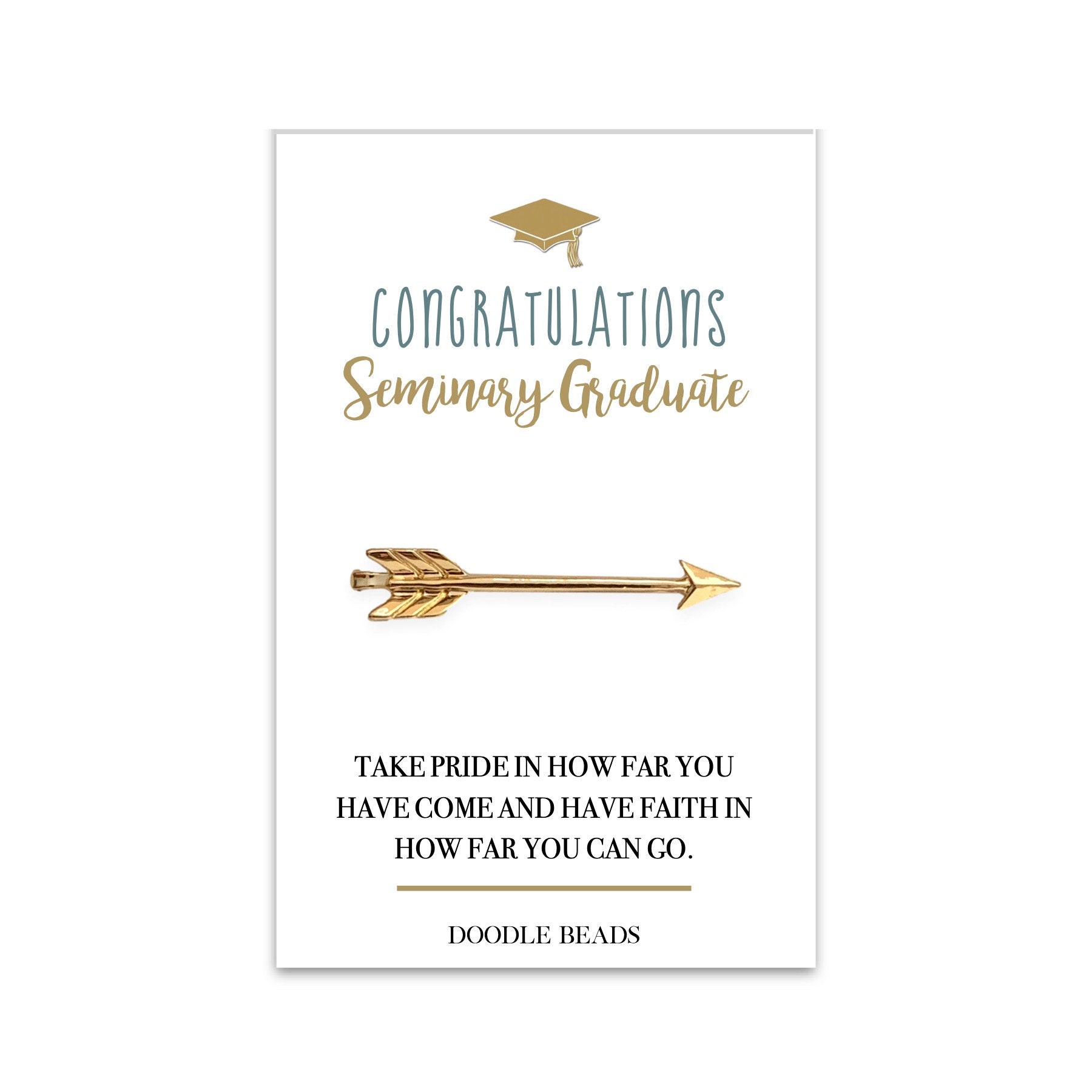Seminary Gift, Seminary Graduation Necklace, Gold or Silver Arrow ...