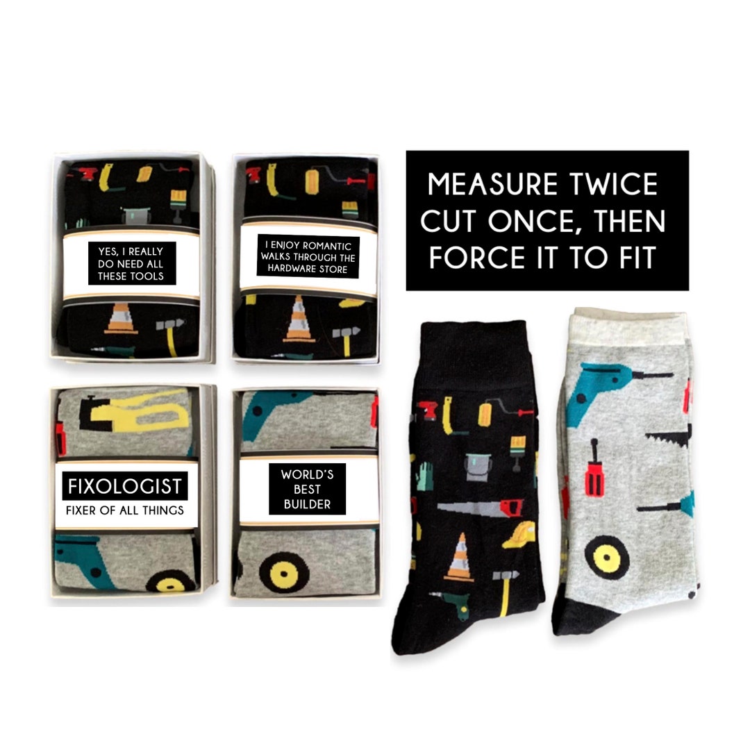 Tool Lover Gifts, Novelty Tool Socks & Card, Carpenter Builder ...
