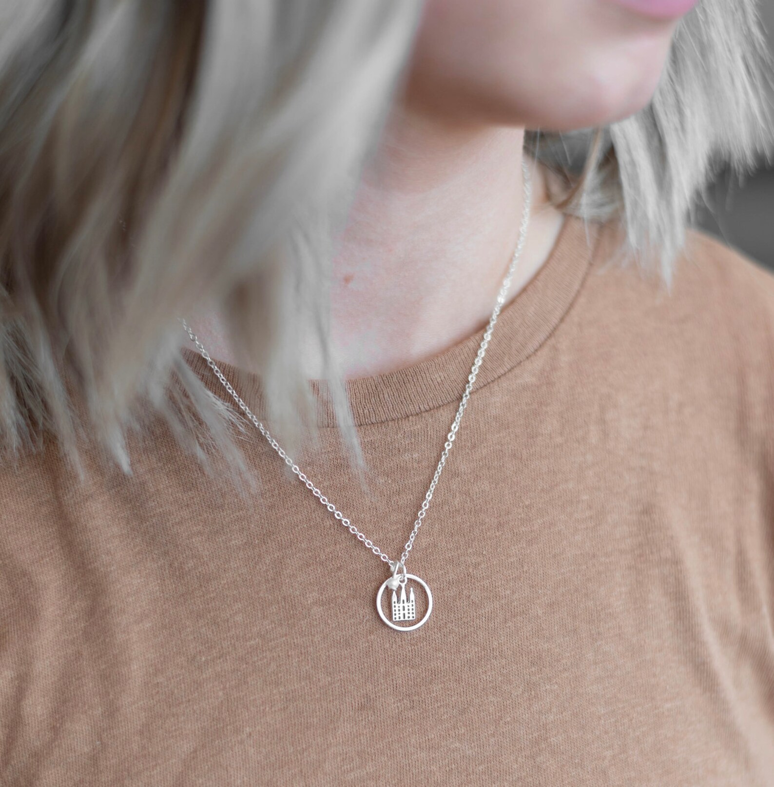 Dainty Silver or Gold LDS Temple Necklace Salt Lake Temple - Etsy