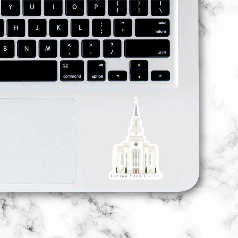 Layton Utah LDS Temple Sticker Decal, Latter Day Temples Watercolor Art ...