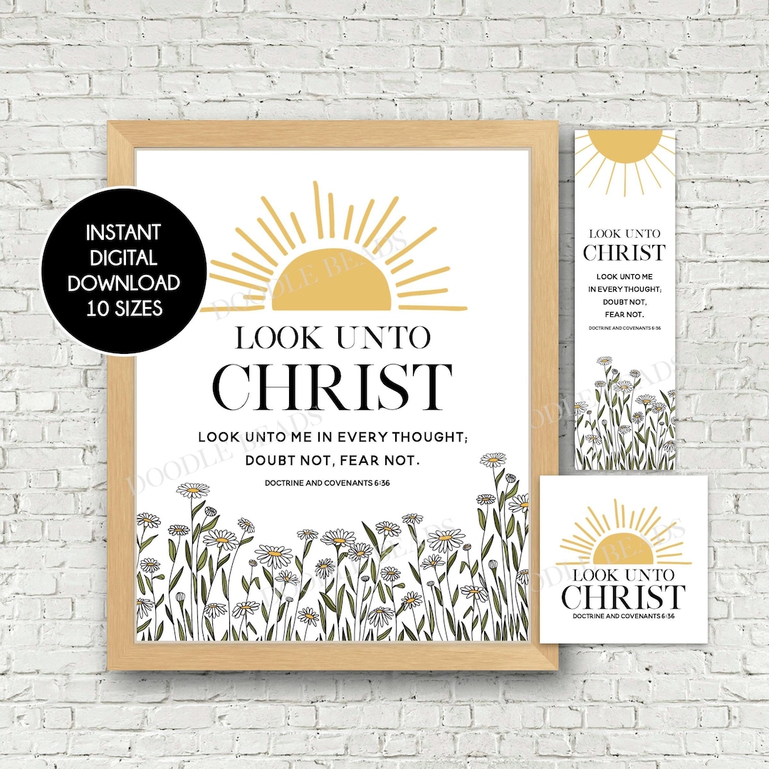 2025 LDS Youth Theme Look Unto Christ Digital Poster, Young Women ...