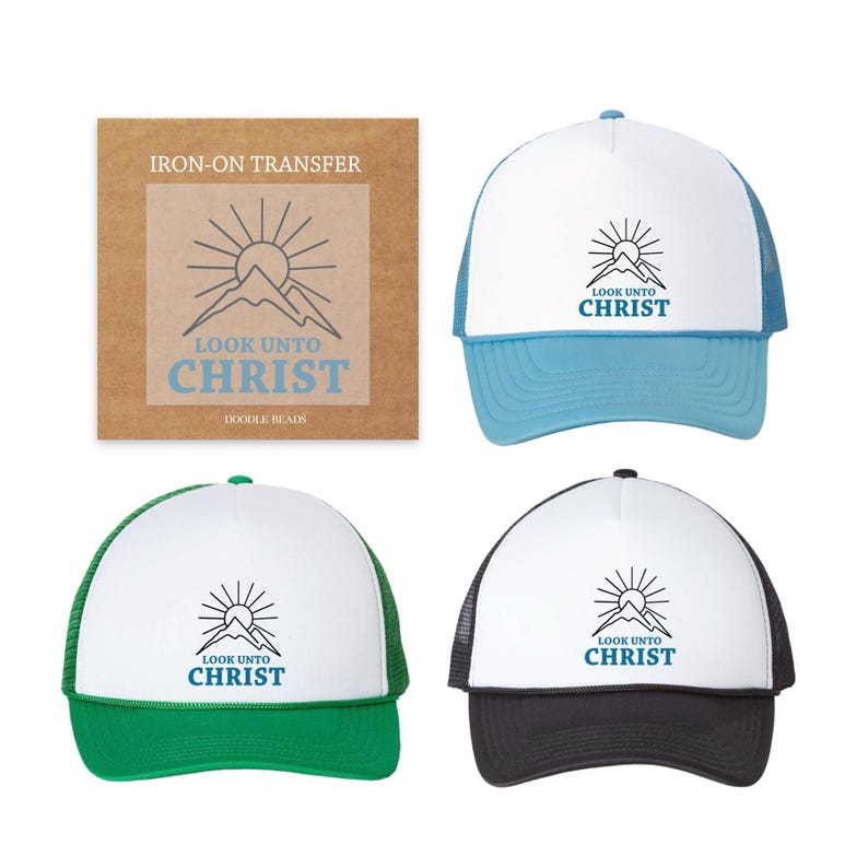 Look Unto Christ 2025 LDS Youth Theme DIY Shirts, Hats and Totes | Iron ...