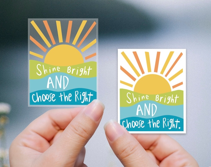 Choose the Right Sticker - Pack of 5 Stickers - CTR - LDS - Waterproof ...