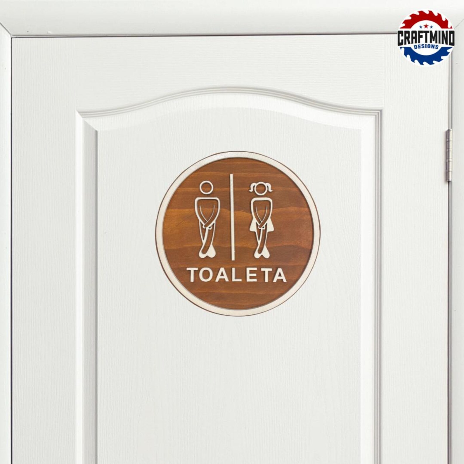 TOALETA TOILET Sign, Funny Bathroom, Door Sign in Polish, Boy Climbing ...