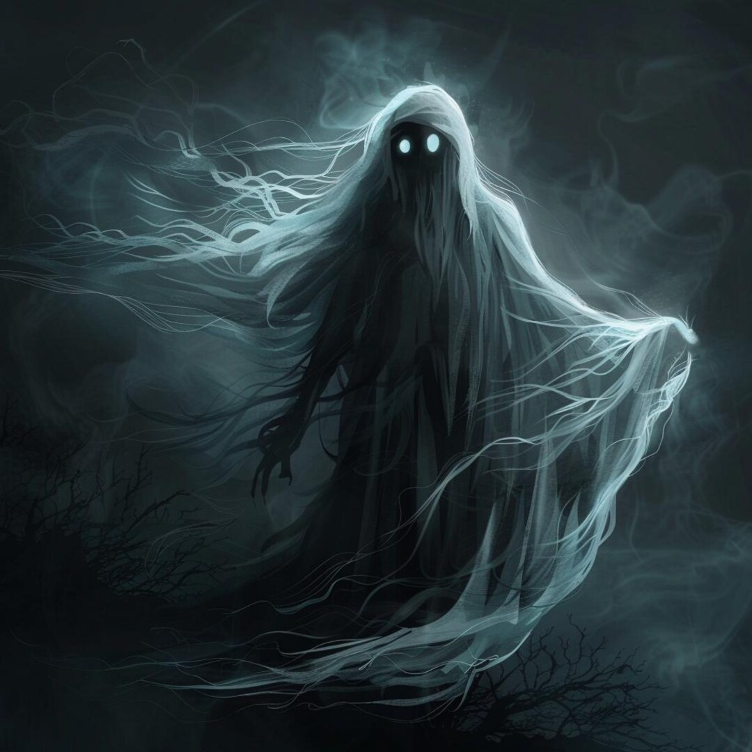 24 Spooky Ghost Clipart for Halloween Party Invitations, Printable ...