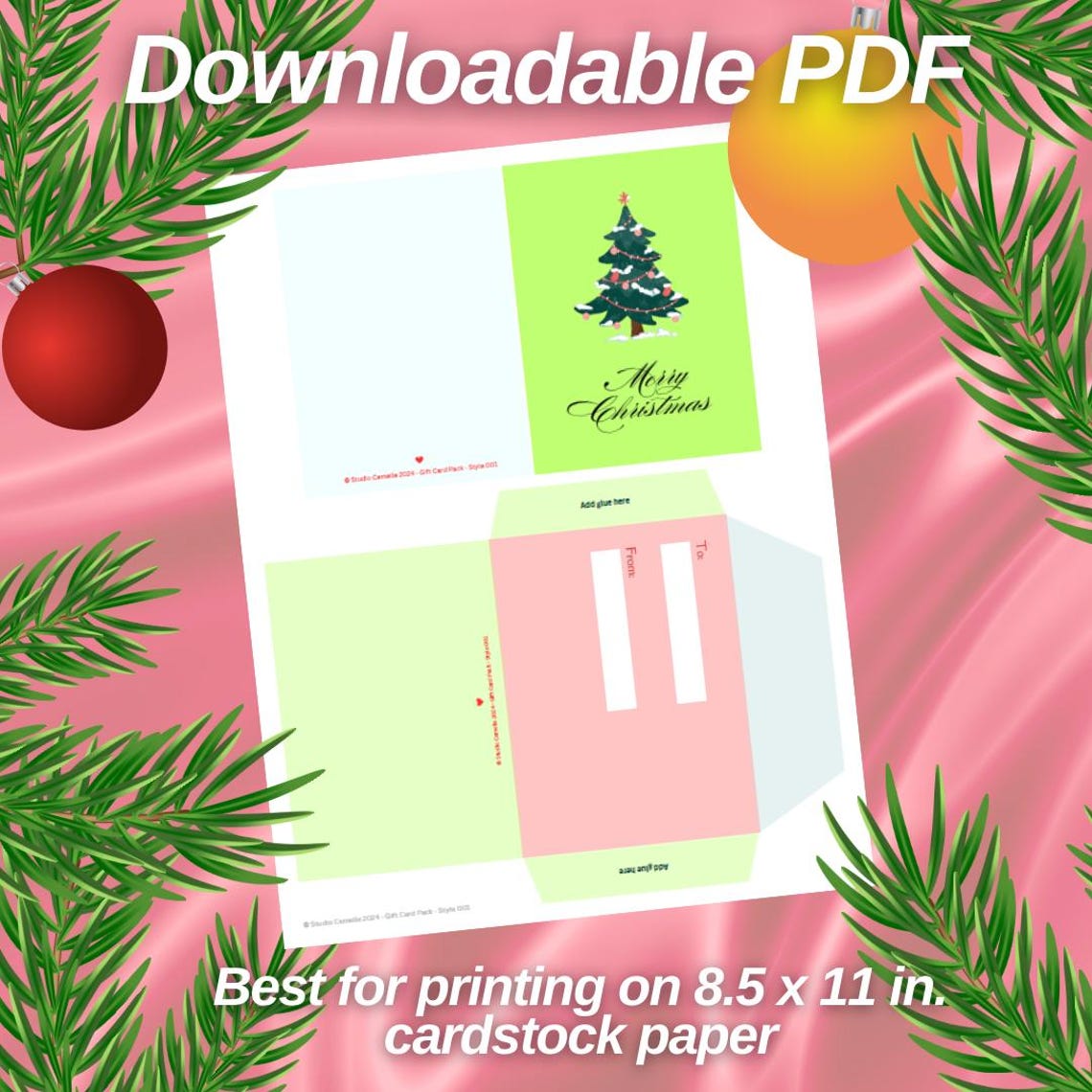 Christmas Tree Card With Envelope - Etsy