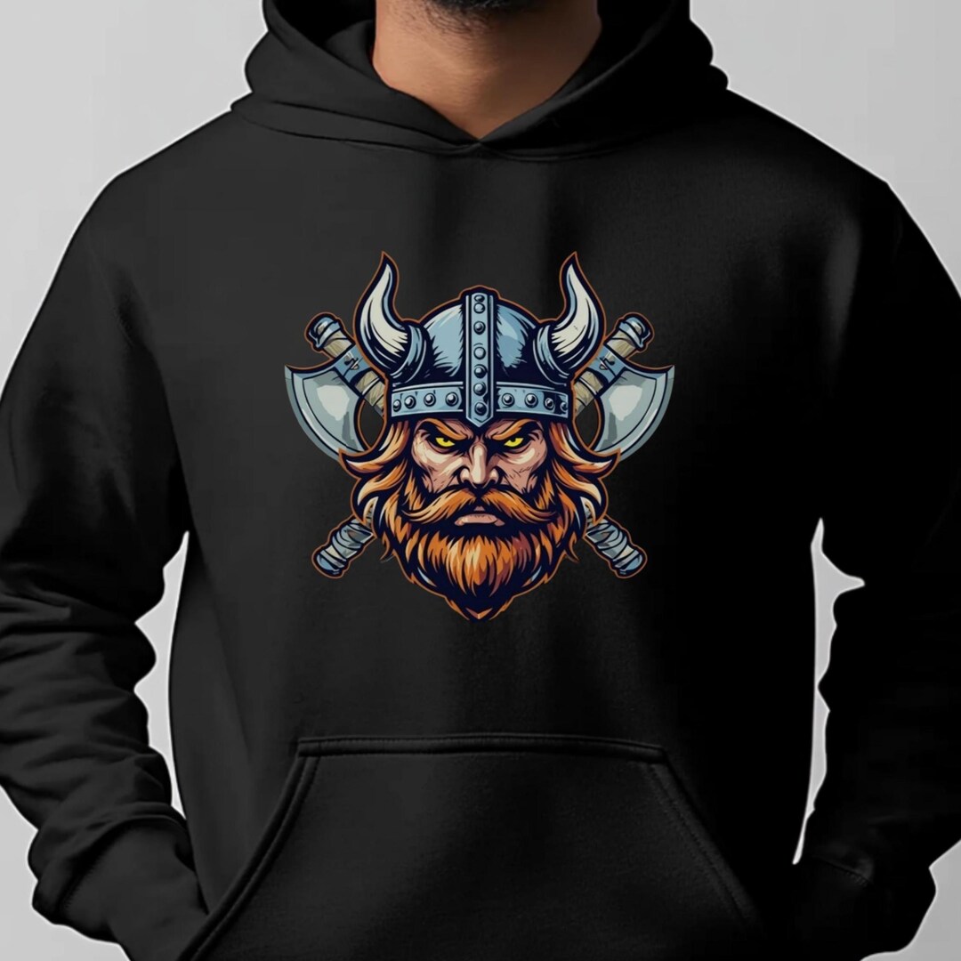 Viking Warrior Hoodie - Cozy Unisex Sweatshirt, Men's Apparel, Gift for ...