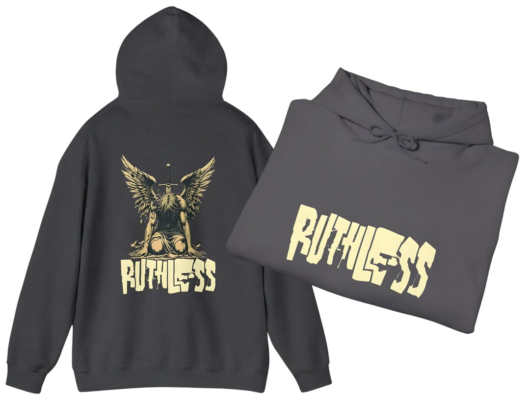 Ruthless Fallen Angel Hoodie, Urban Graphic Print - Etsy
