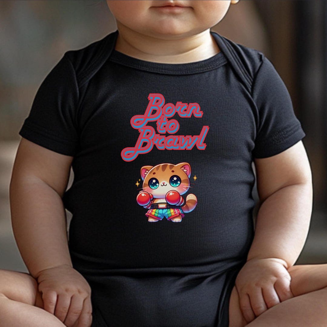 Born to Brawl Baby Boxing Bodysuit, Cute Infant Outfit, Toddler Gift ...