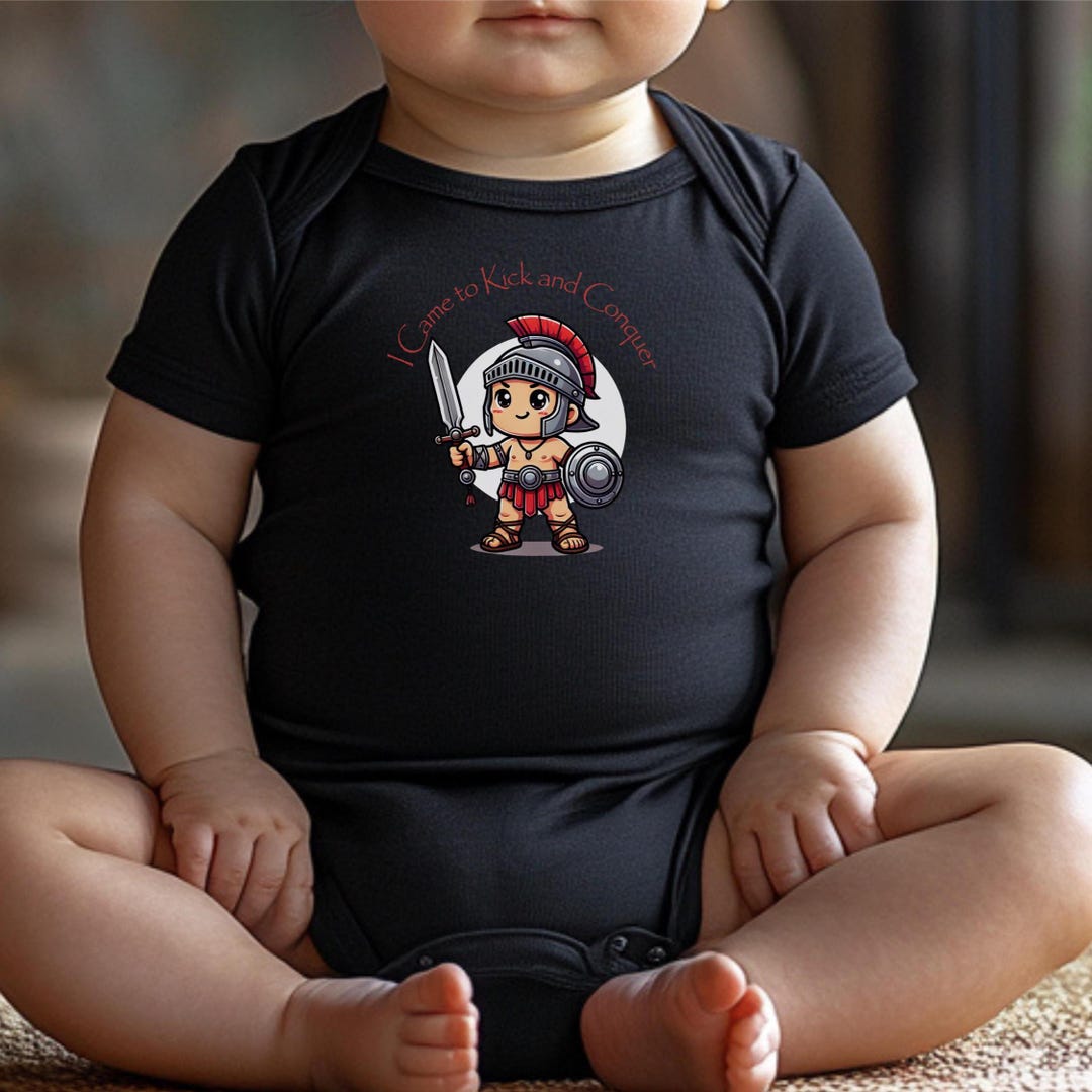 Adorable Spartan Warrior Baby Bodysuit, Baby Shower Gift, Infant ...