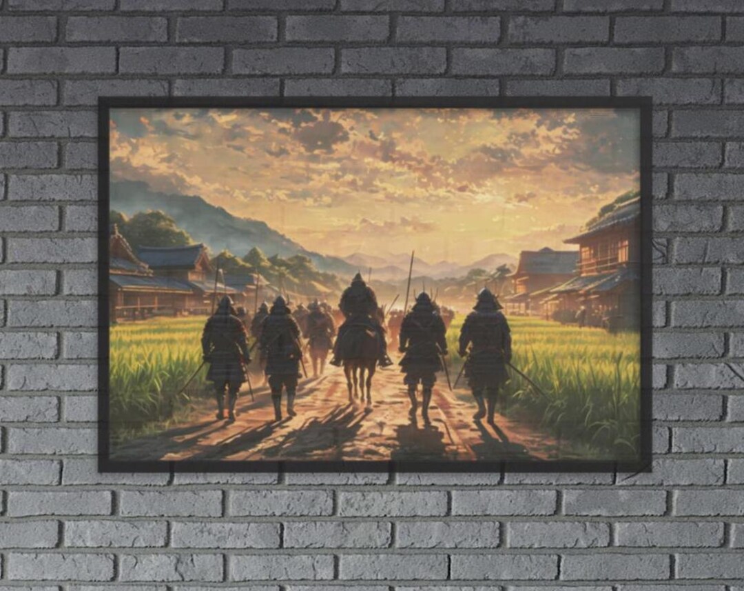 Samurai Heading in to Battle Framed Poster | Japanese Samurai Poster ...