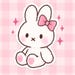 Kawaii Pink Bow Bunny Sticker: Waterproof Vinyl Decal - Etsy