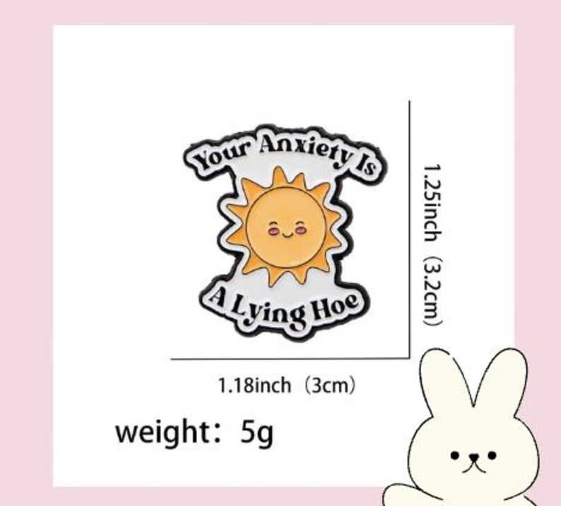 Sun Enamel Pin | Anxiety Brooches for Women Men | Fashion Lapel Pins ...