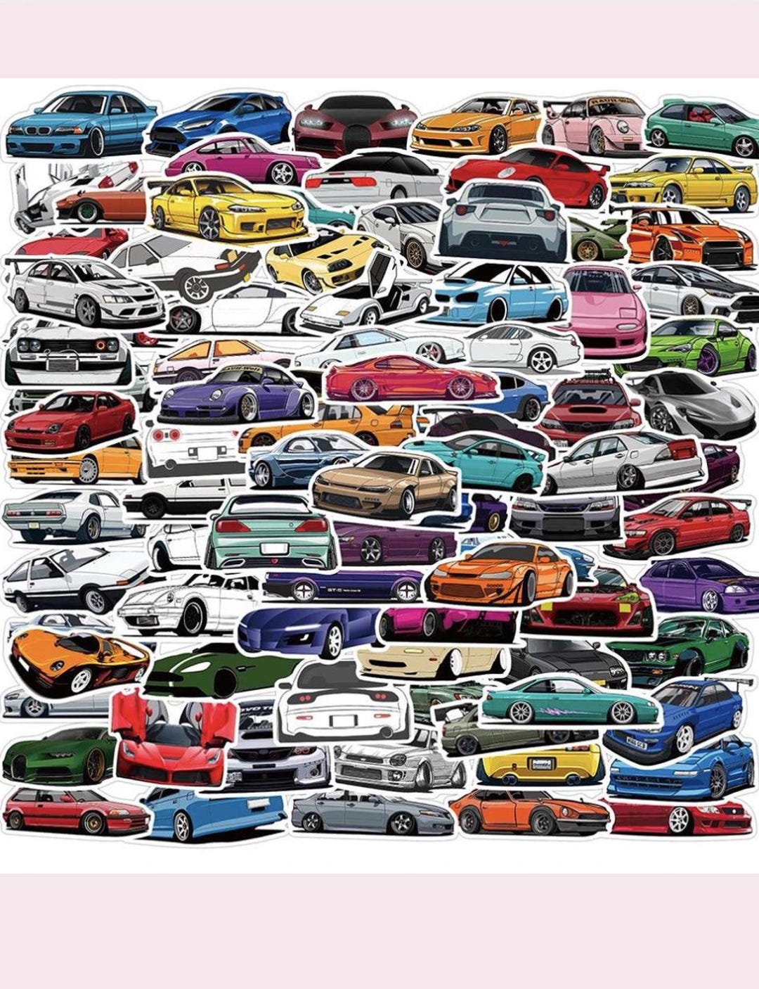 10/30/50/100PCS Car Stickers - Graffiti Racing Waterproof Vinyl Decal ...