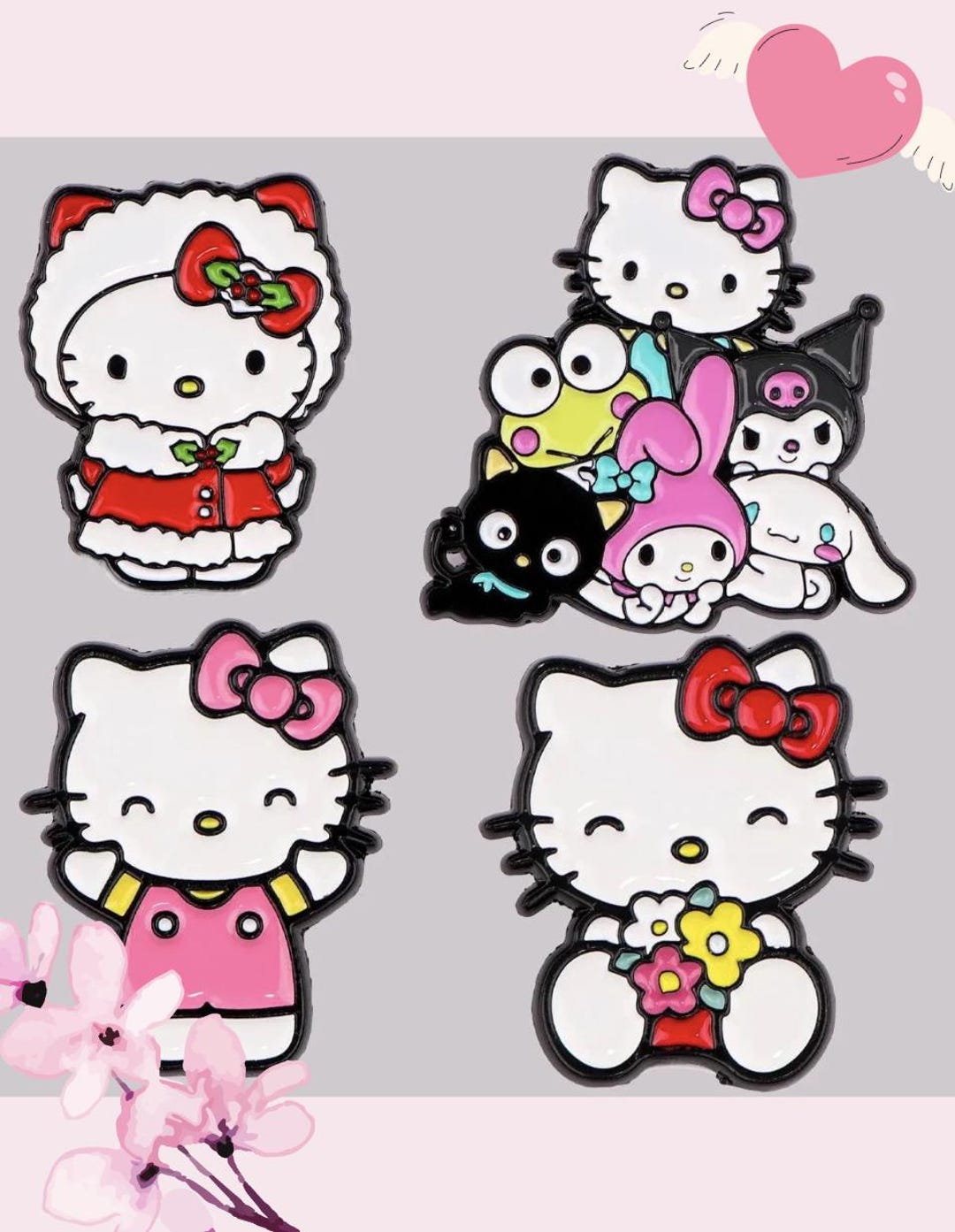 Cute Kitty Pins Kawaii Cartoon Brooches for Women Lapel Badges for ...
