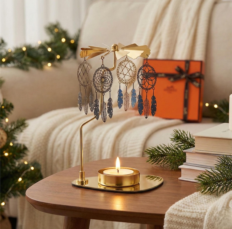 Carousel Candle Spinner, Rotating German Christmas Pyramid, Rotary ...
