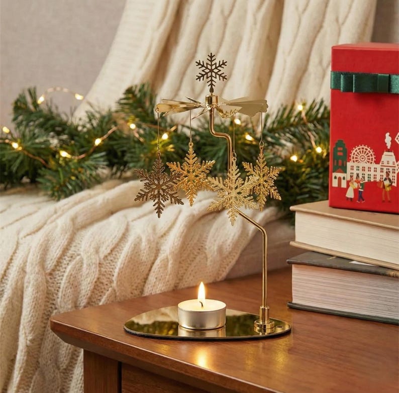 Carousel Candle Spinner, Rotating German Christmas Pyramid, Rotary ...
