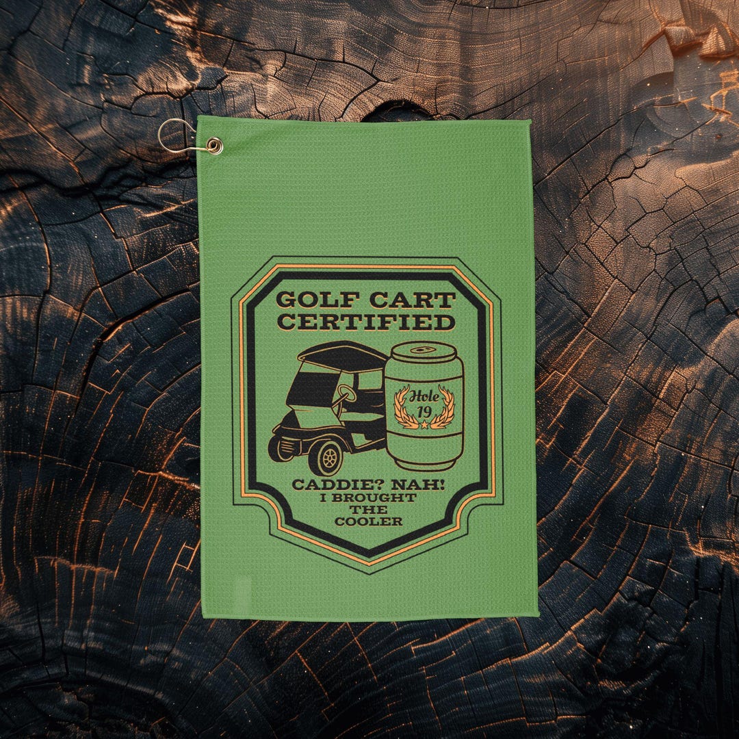 Golf Towels - Golf Cart Certified Towel, Hole 19 Towel, Fun Golf ...