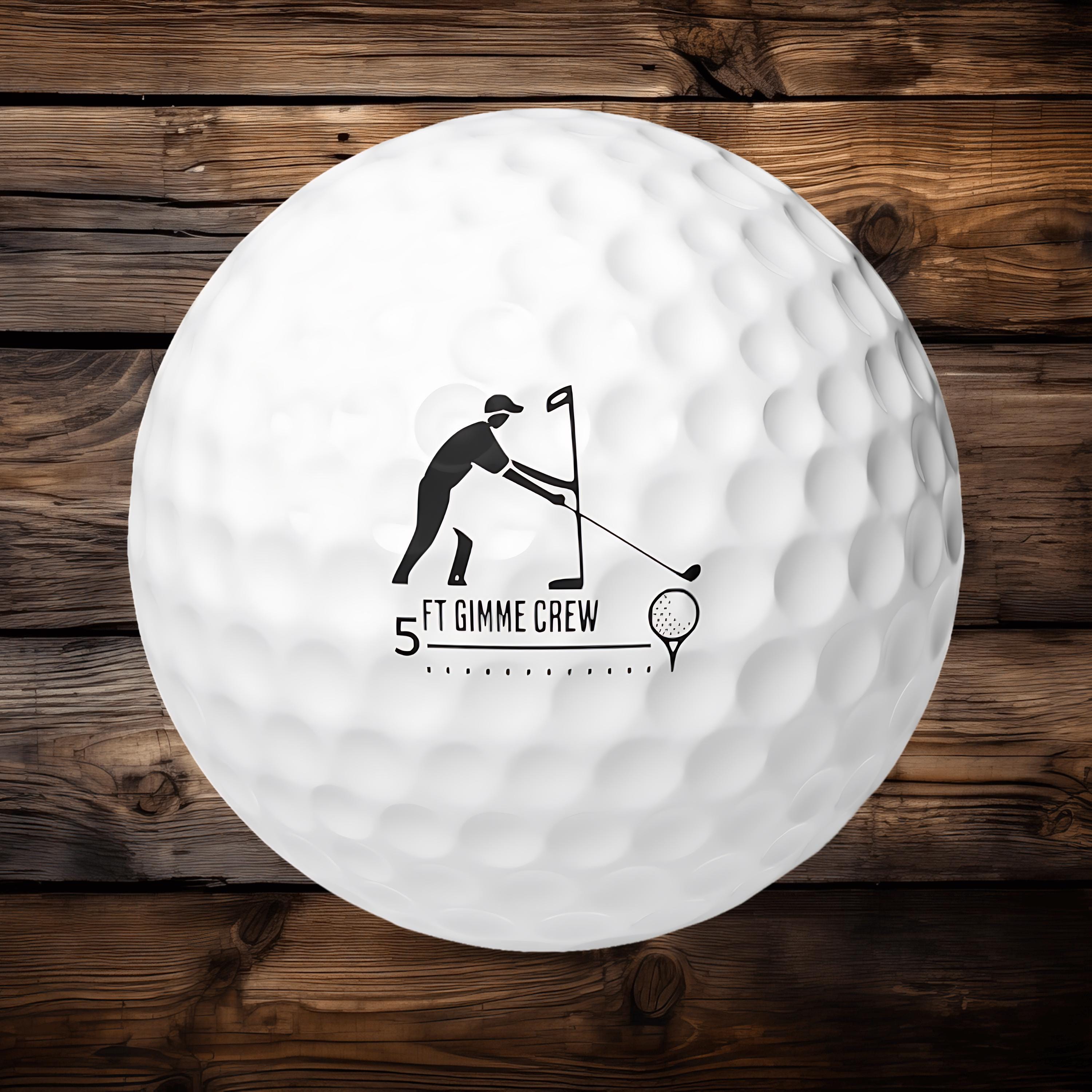 Golf Balls Set 6pack, 5ft Gimme Crew Design, Great for Golf Fun, Fun ...