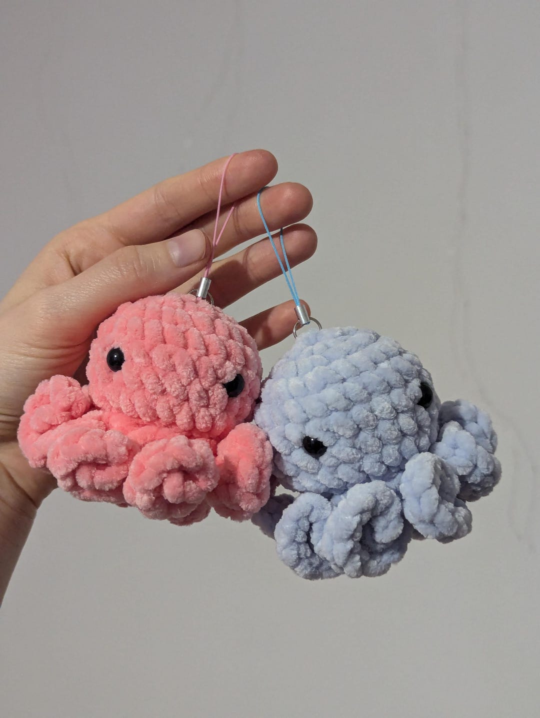 Grumpy Octopus Keychain - Crochet Plush, Squishy Toy - Etsy