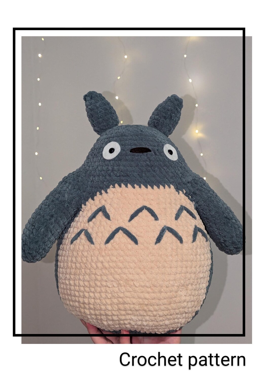 Big Totoro Crochet PDF Pattern, My Neighbour Totoro, Totoro-inspired ...