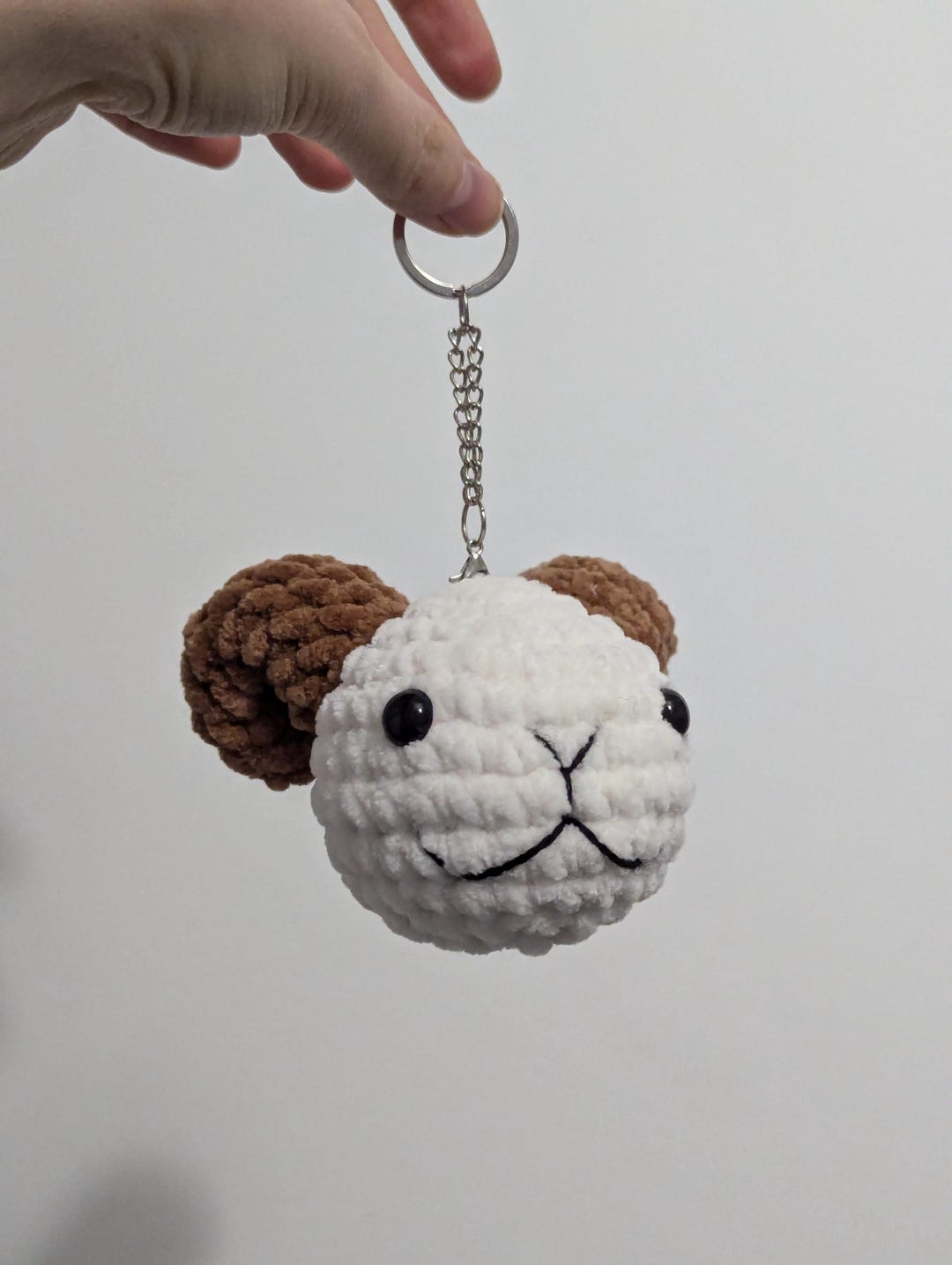 Crochet Ram Keychain, Merry Keychain, Handmade Plush Animal Charm - Etsy