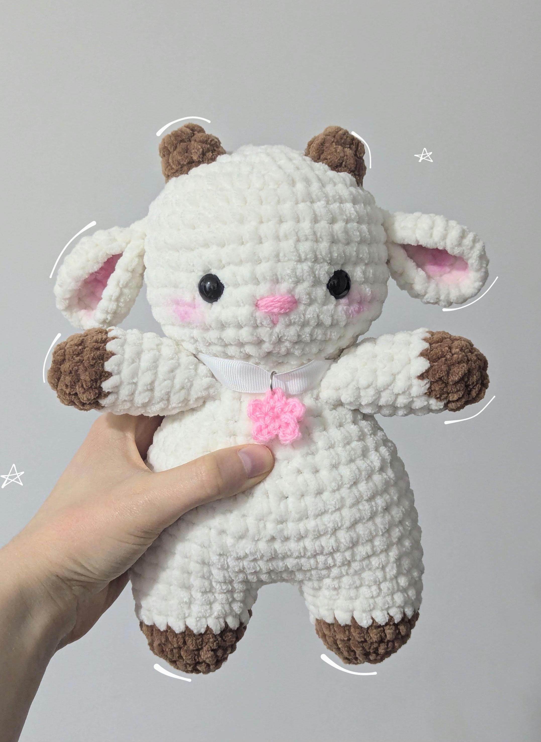 Crochet Goat Plushie Kiziaka: Soft Farm Animal Toy (24cm) - Etsy