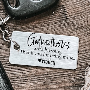 Personalized Gift Godmother Gift Keychain Godmother Personalized Gift ...