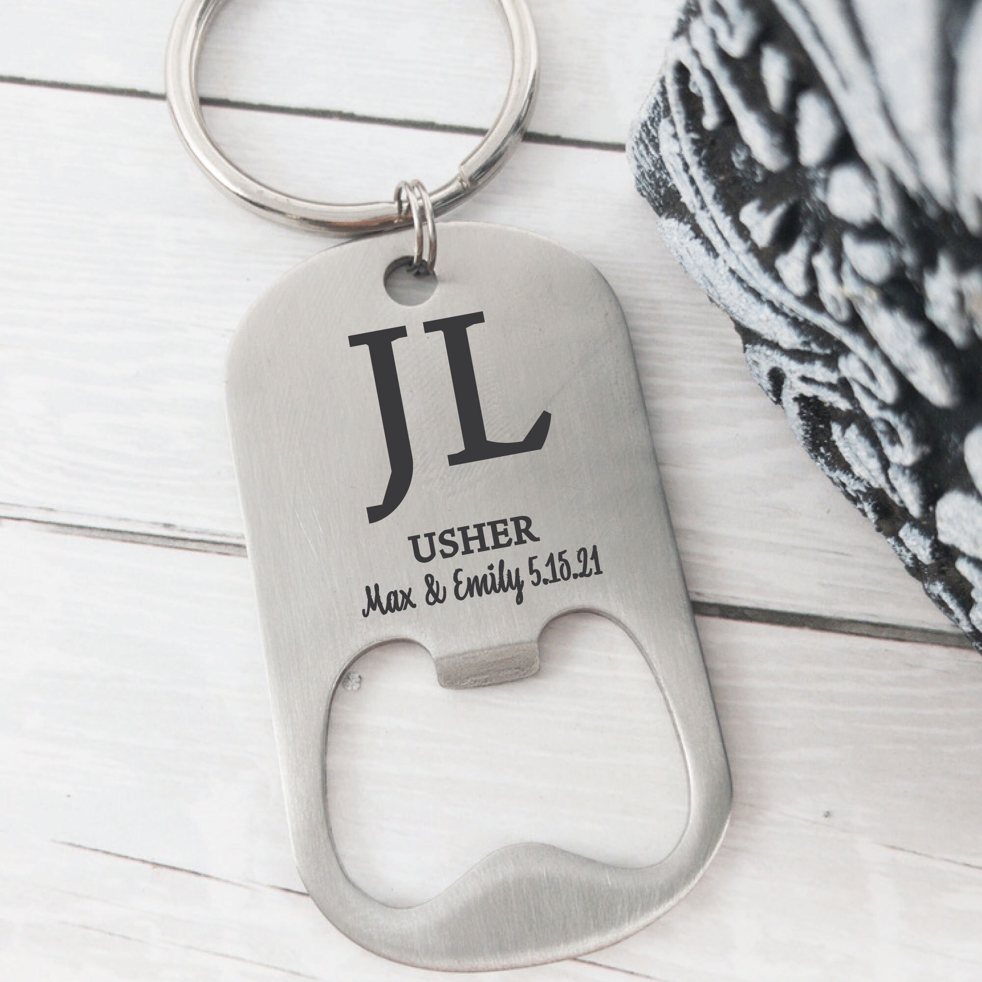 Gift Personalized Usher Gift Bottle Opener Keychain Gift Idea | Etsy